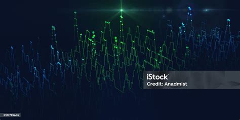 Abstract Background Color Graph From Lines And Points In Noisy Grid Data And Star Technology