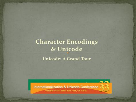 Character Encodings And Unicode Inter