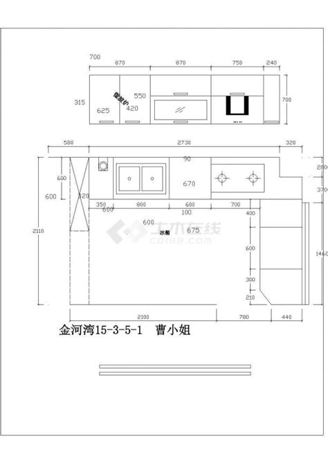 怎么画橱柜平面图 初学者橱柜图怎么画 手绘u型橱柜平面图 第4页 大山谷图库