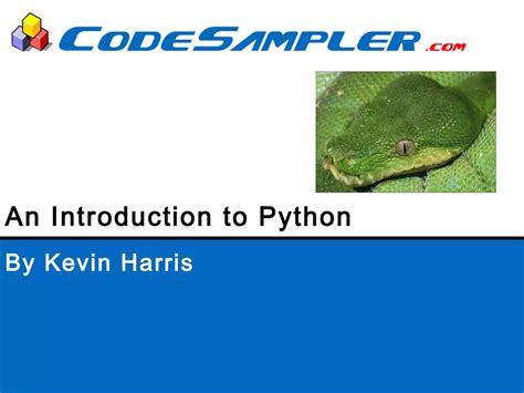 Python Introduction Ppt Python Introduction Ppt