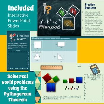 Pythagorean Theorem Interactive PowerPoint Slides By Making It EZ U