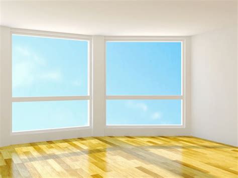 پس زمینه داخلی اتاق سه بعدی سفید خالی گوشه ای با سایه های آبی ملایم 1186585