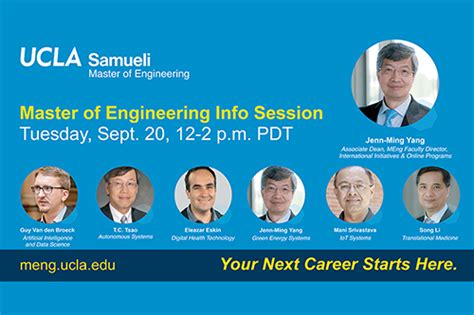 Master Of Engineering Info Session Ucla Samueli School Of Engineering