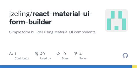 Github Jzclingreact Material Ui Form Builder Simple Form Builder
