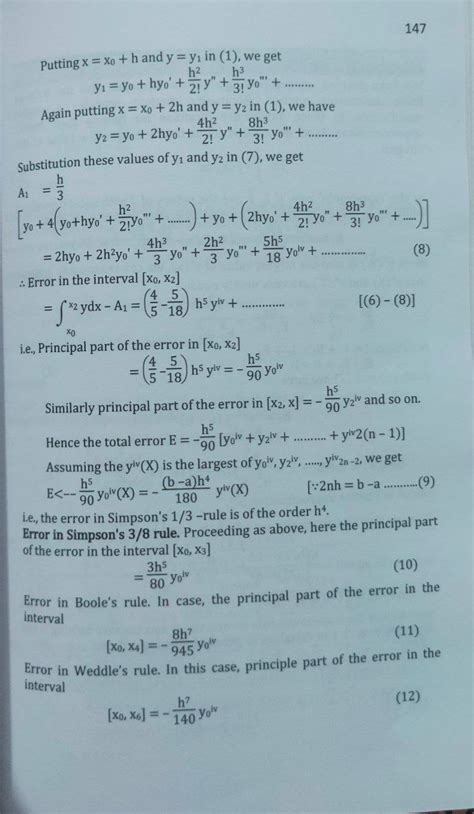 Campus Book Unit Vi Numerical Differentiation And Integration Numerical Analysis Book Pdf