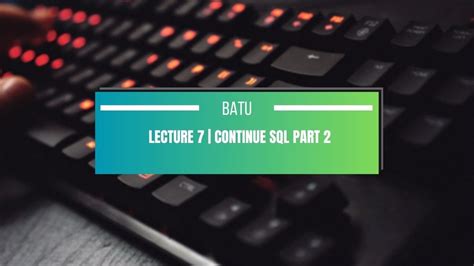 Lecture 7 Part 2 Youtube