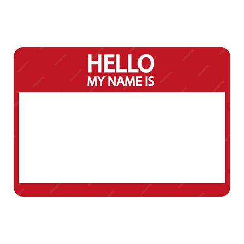 Premium Vector Name Tag Sticker Icon Hello My Name Is Introduction