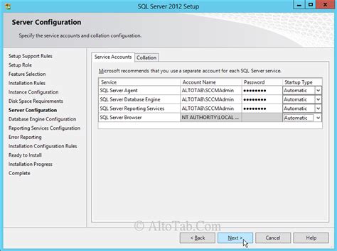 نصب Sql Server 2012 برای Sccm 2012 R2 Altotabir