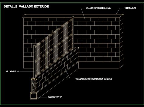 External Fencing In Autocad Cad Download 36 29 Kb Bibliocad