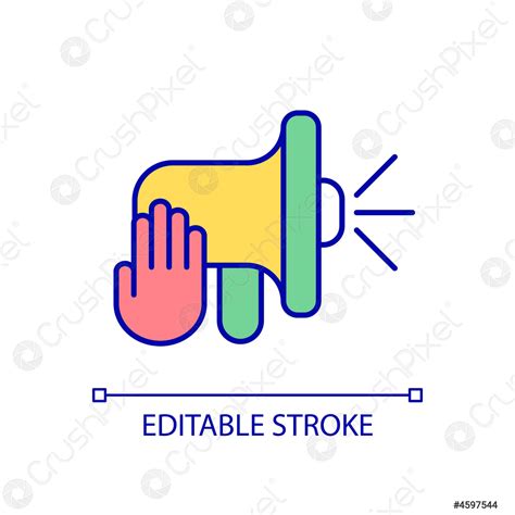 Stop Advertisement Rgb Color Icon Stock Vector 4597544 Crushpixel