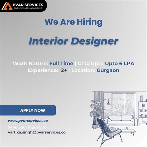 Pvar Services On Linkedin Pvarservices Hiring Hiringnow Interiordesign Designerjobs