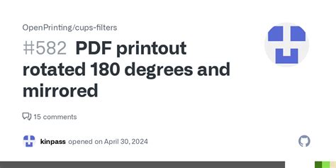 Pdf Printout Rotated 180 Degrees And Mirrored · Issue 582 · Openprintingcups Filters · Github