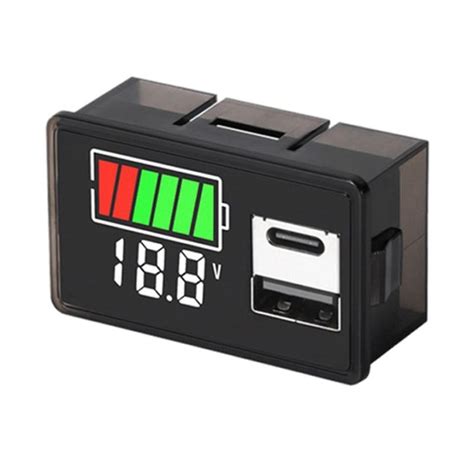Battery Charge Level Indicator Lithium Battery Capacity Meter Test Display Led Tester Voltmeter