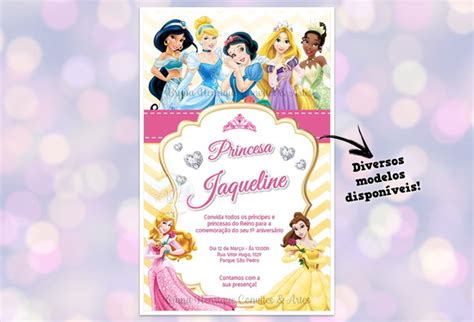 Convite Princesas Elo7 Produtos Especiais