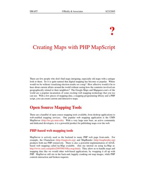 Creating Custom And Interactive Maps Using Php Mapscript A Guide To