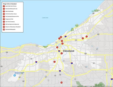 City Map Of Cleveland Ohio Maps Of Ohio