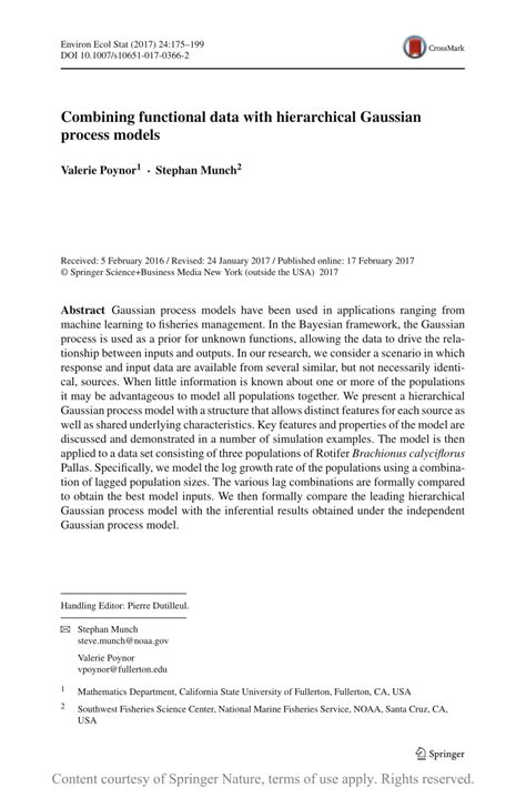 combining functional data with hierarchical gaussian process models