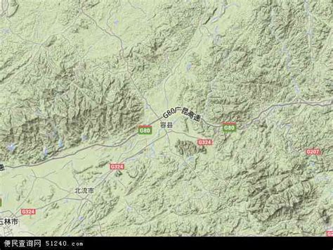 容县城区地图 广西容县城区 容县街 第12页 大山谷图库