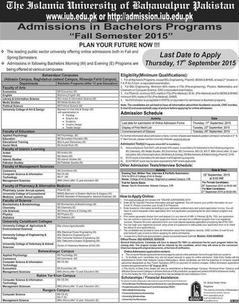 Islamia University Of Bahawalpur Admission 2020 Entry Test Merit List