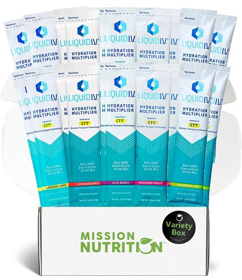 Liquid Iv Hydration Multiplier Sampler Variety Pack Drink Mix Powder