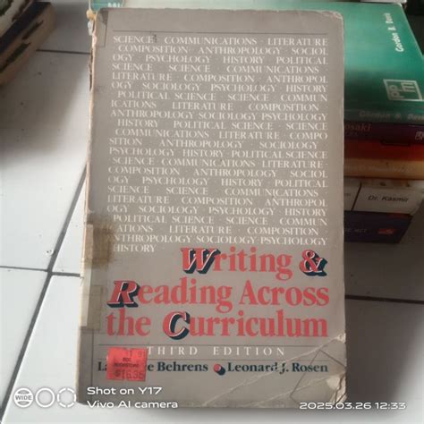 Jual Buku Writing Reading Across The Curriculum Third Edition By Laurence Behrens Leonard J