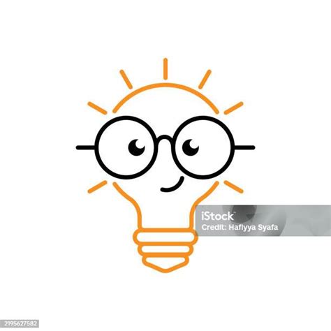 안경에 전구가 있는 괴짜 로고 디자인 템플릿입니다 벡터 일러스트 레이 션 개념에 대한 스톡 벡터 아트 및 기타 이미지 개념 개념과 주제 게이머 Istock