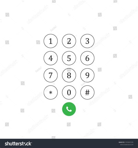 Phone Keypad Dialing Keypad Vector Illustration Stock Vector Royalty