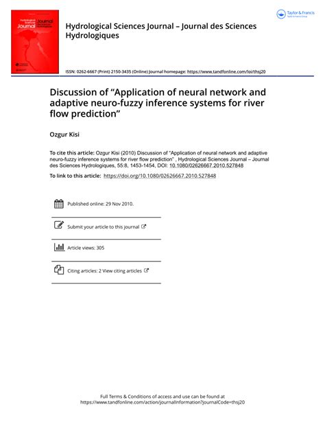 Pdf Discussion Of Application Of Neural Network And Adaptive Neuro
