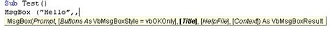 Excel In Your Office Vba Entering Arguments