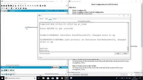 Basic Configuration Of A Cisco Switch Youtube