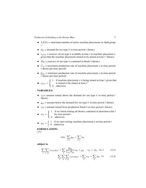 Long And Short Term Production Scheduling At Lkabs Kiruna Mine Free Download