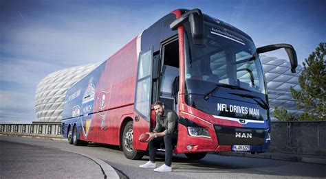 Man Lions Coach Touring Buses To Drive The Footballers To The Allianz
