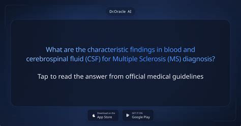 What Are The Characteristic Findings In Blood And Cerebrospinal Fluid