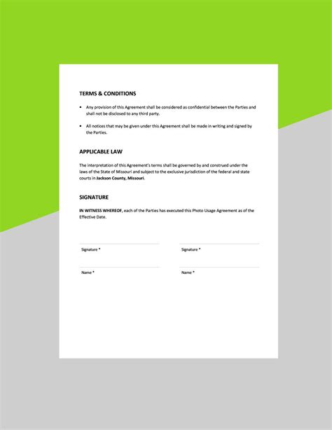 Image Usage Rights Agreement Template Ncejomunicipaldechinu