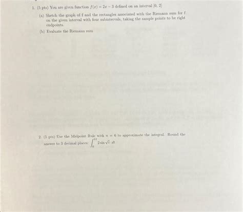 Solved 1 5 Pts You Are Given Function F X 2x3 Defined Chegg Com