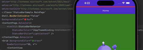 Bug Ios Statusbarbehavior Frame Is Not Proper When Shell Navigation Bar Is Hidden · Issue