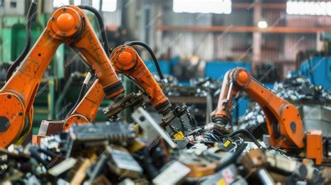 Robots Sorting Through Electronic Waste In A Hightech Facility