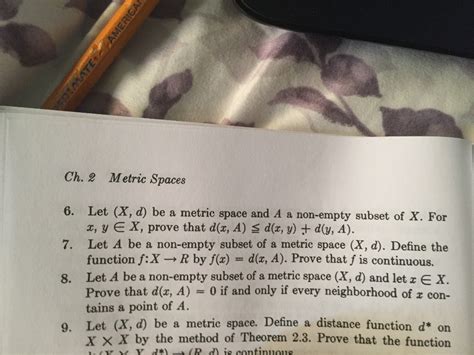 solved ch 2 metric spaces 6 let x d be a metric space