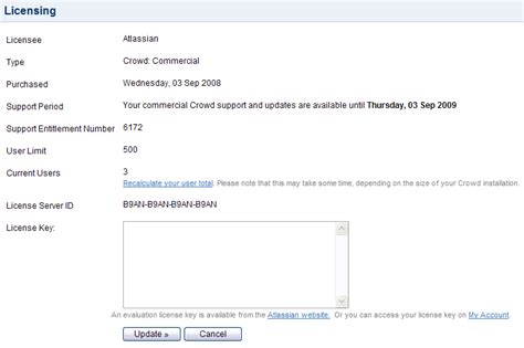 Finding Your Crowd Support Entitlement Number Sen Atlassian Support Atlassian Documentation