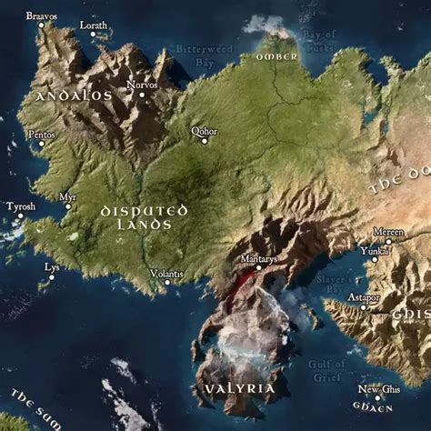 Beautiful Legible Map Of The Seven Kingdoms Of Westeros Game Of Thrones