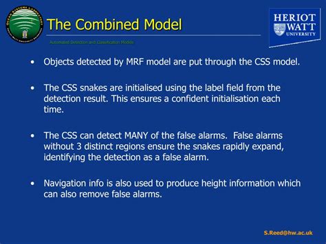 Ppt A Model Based Approach To The Detection And Classification Of Mines In Side Scan Sonar