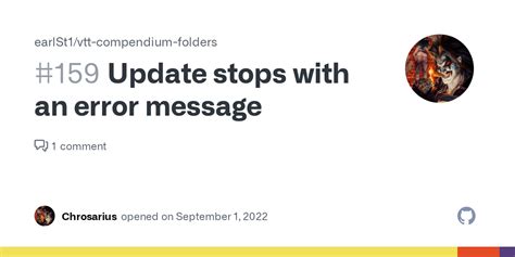 Update Stops With An Error Message · Issue 159 · Earlst1vtt