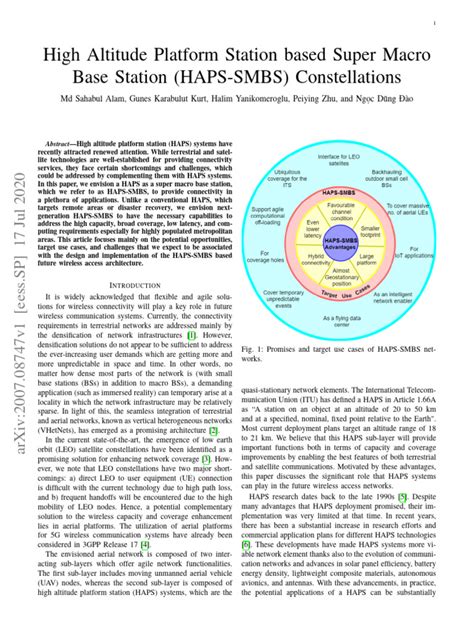 High Altitude Platform Station Based Super Macro B Pdf Computer Network Mimo