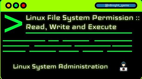 Lesson 21 Linux File System Permission Read Write And Execute Youtube