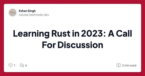 Learning Rust In 2023 A Call For Discussion Rprogramming