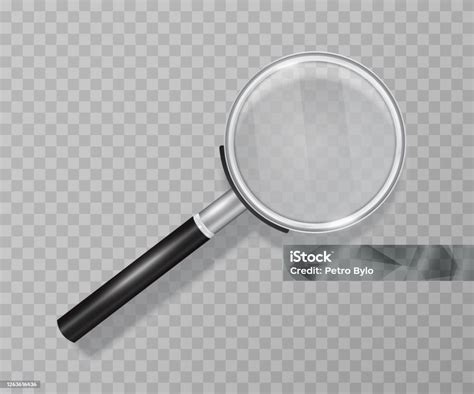 투명 한 배경에 유리를 돋보기 3d 사실적인 스타일로 제작되었습니다 벡터 이미지에 대한 보충교재로 사용하기에 적합합니다 깔끔하게 손으로 그린 물체 사실적인 하이라이트와