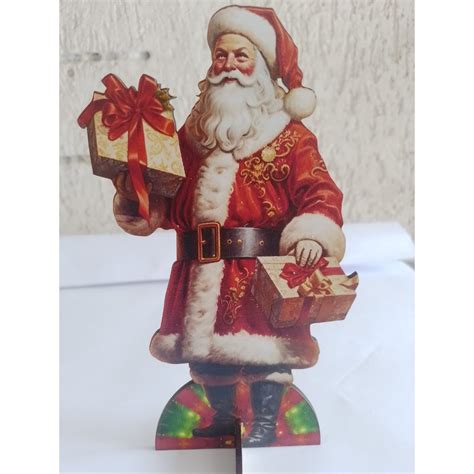 Papai Noel 1 Display De 20 Cm Em Mdf De 3mm Shopee Brasil