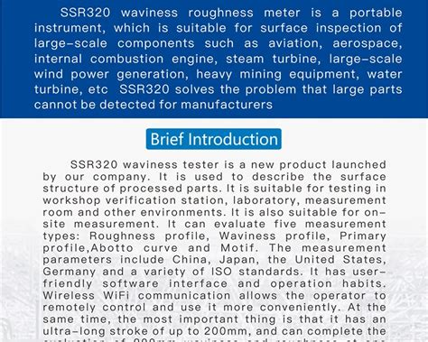 Ssr320 Roughness Profilometer Large Range Digital Profile Measuring Machine Contour Measurement