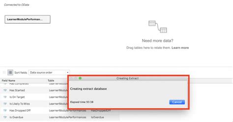 Unable To Extract The Data Through The Odata Server Connection In Tableau Sheet