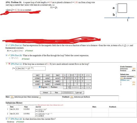 Solved Problem A Square Loop Of Side Length A Chegg Com